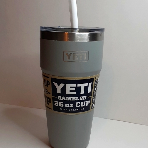 Yeti | Kitchen | New Yeti Rambler 26 Oz Straw Cup Stainless Steel Gray ...